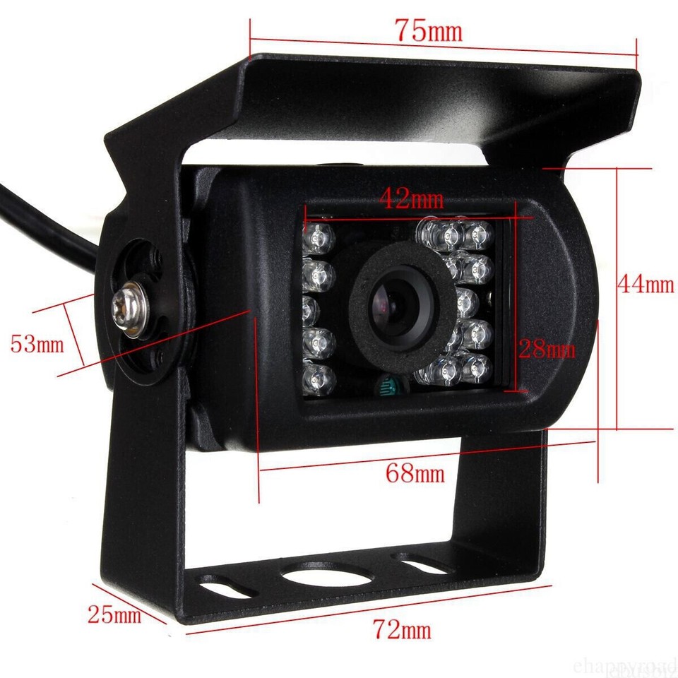 9" QUAD SCREEN MONITOR CAR REAR VIEW BACK UP CAMERA KIT FOR BUS TRUCK ...