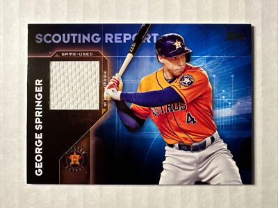 2016 Topps #SRR-GSP George Springer ⚾️ Scouting Report Game Used Relic ...