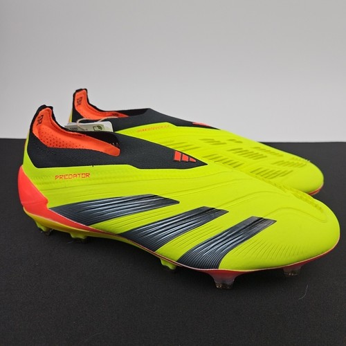 Adidas Predator 24 Elite Laceless FG Yellow Red Soccer Cleats IE2366 ...