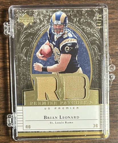 Brian Leonard #44/75 Upper Deck Premier Patches Jersey Rams 2007 PP2-BL ...