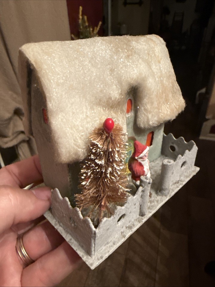 Vintage Japan Putz House Bisque Santa Candy Container Germany | eBay