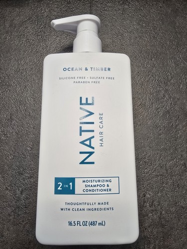 Native Ocean & Timber Moisturizing Shampoo 16.5 Oz Sulfate Silicon ...