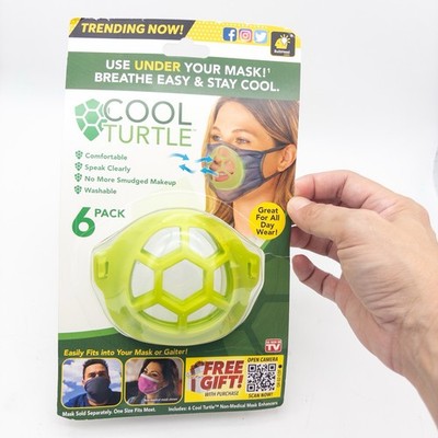 Cool Turtle Face Mask Enhancer For Use Under Mask Or Gaiter 6 Pack ...