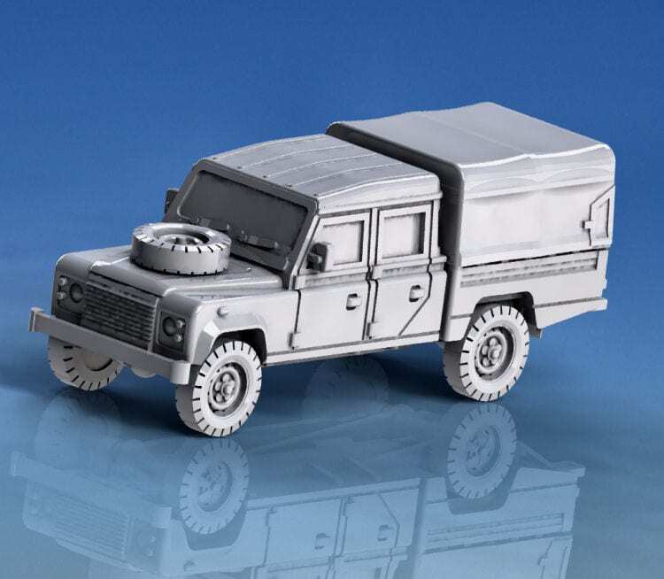 British Army LAND ROVER car model resin 3D printed various models and ...