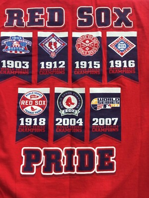 Boston Red Sox RED SOX PRIDE 2 sided red T-shirt sz S small | eBay
