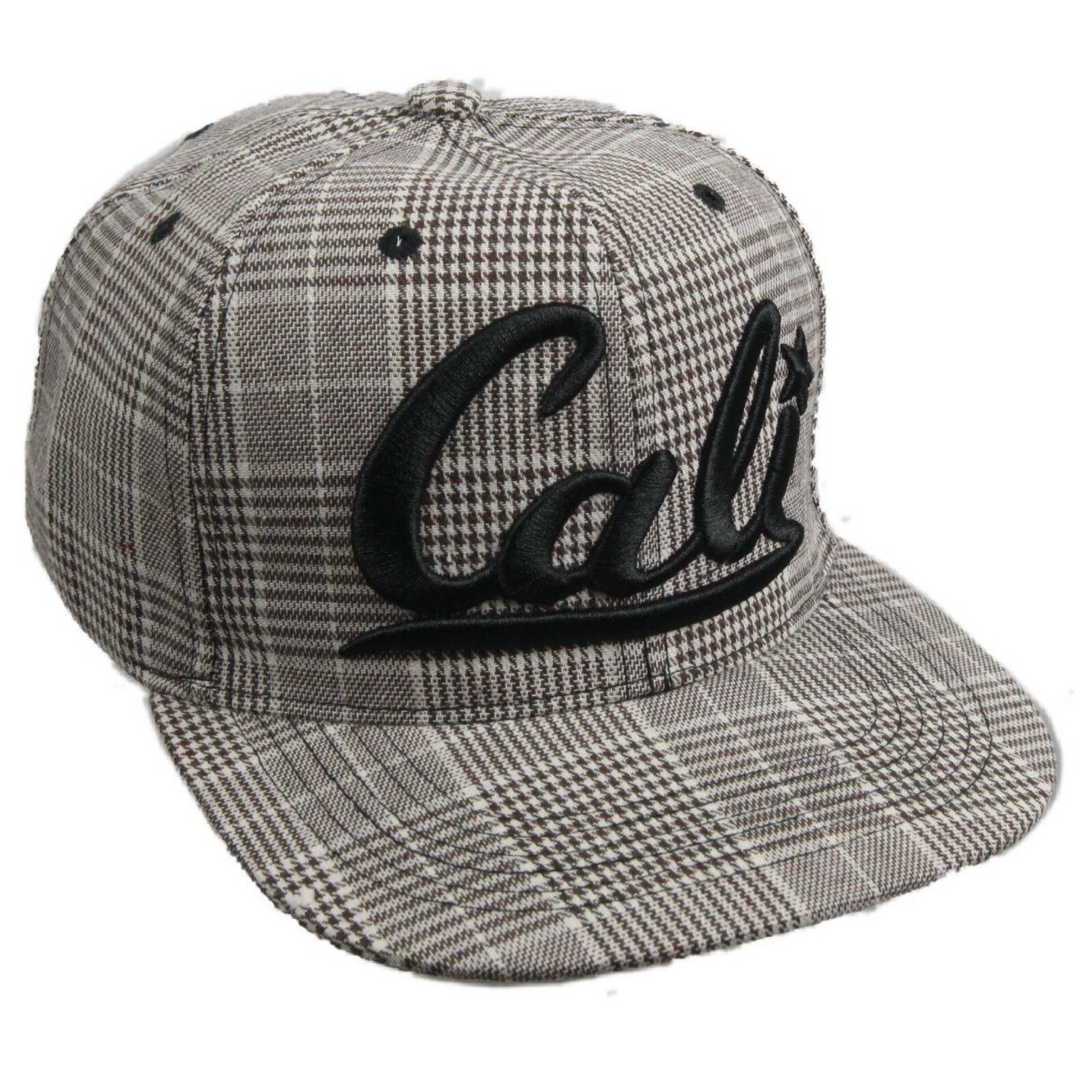 Baseball Cap CALI Sun Hat CA Check Snapback Flat Bill Hip Hop ...