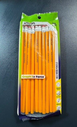 Unison #2 Wood Pencils Pack of 20 unopened Vintage erasers unsharpened ...