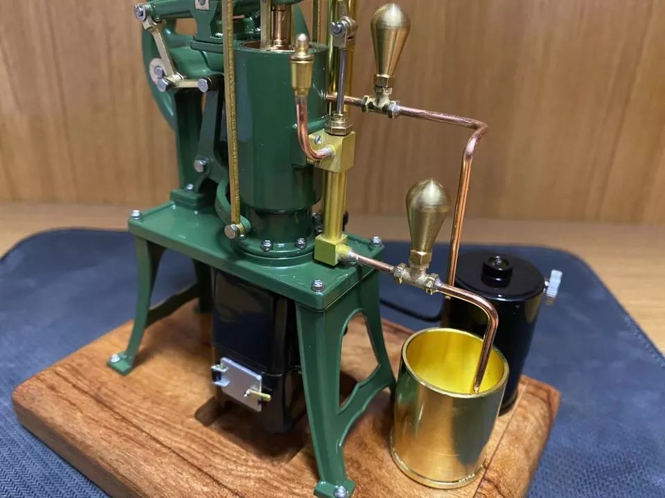 Mini Stirling Engine Green Brass Rider Ericsson Hot Air Pumping Engine ...