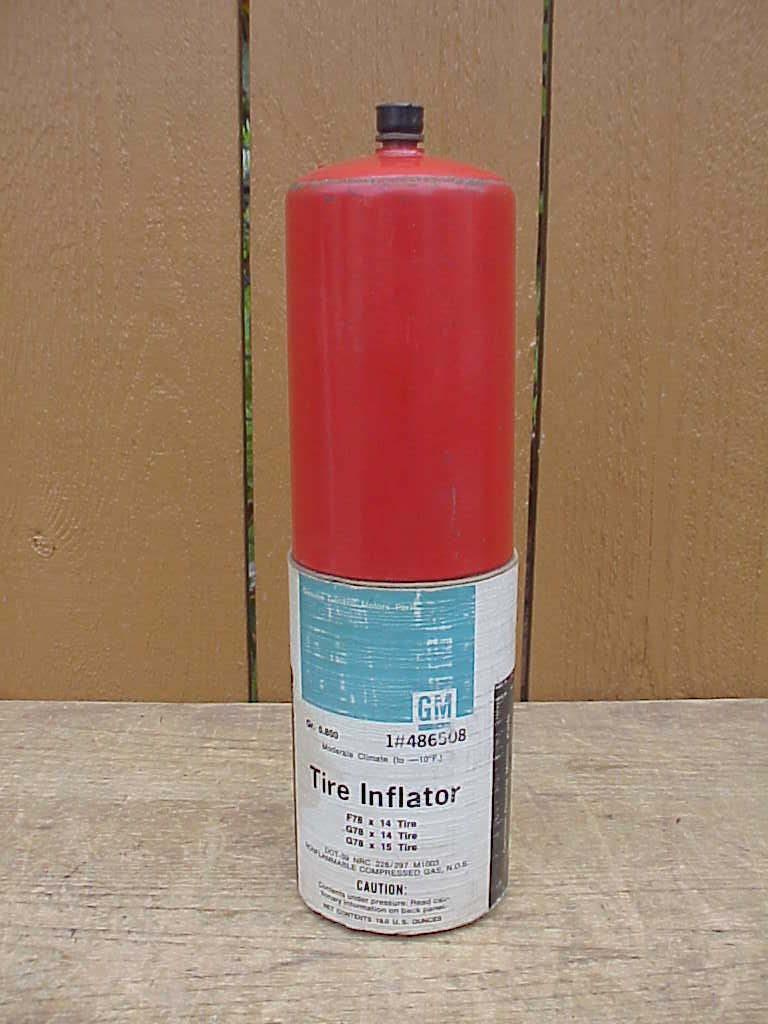 Chevy+Camaro+Firebird+Full+Spare+Tire+Inflator+Bottle+OEM+GM+486508 ...