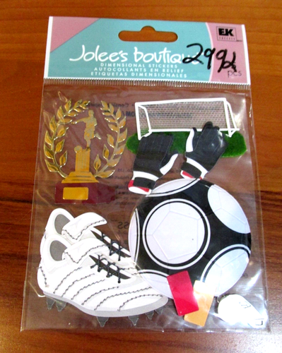 Jolee’s Boutique Stickers 3D Soccer Cleats Ball Trophy Goal Referee ...