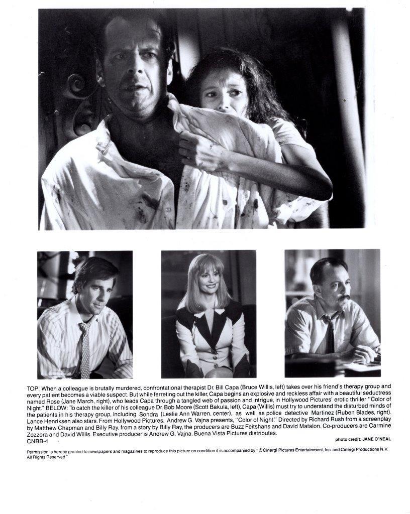 Jane March Bruce Willis COLOR OF NIGHT Director's Cut DVD BRUCE