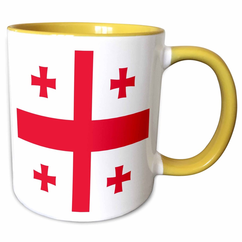 3dRose Flag of Georgia - Georgian Red Jerusalem Crusaders Cross on ...