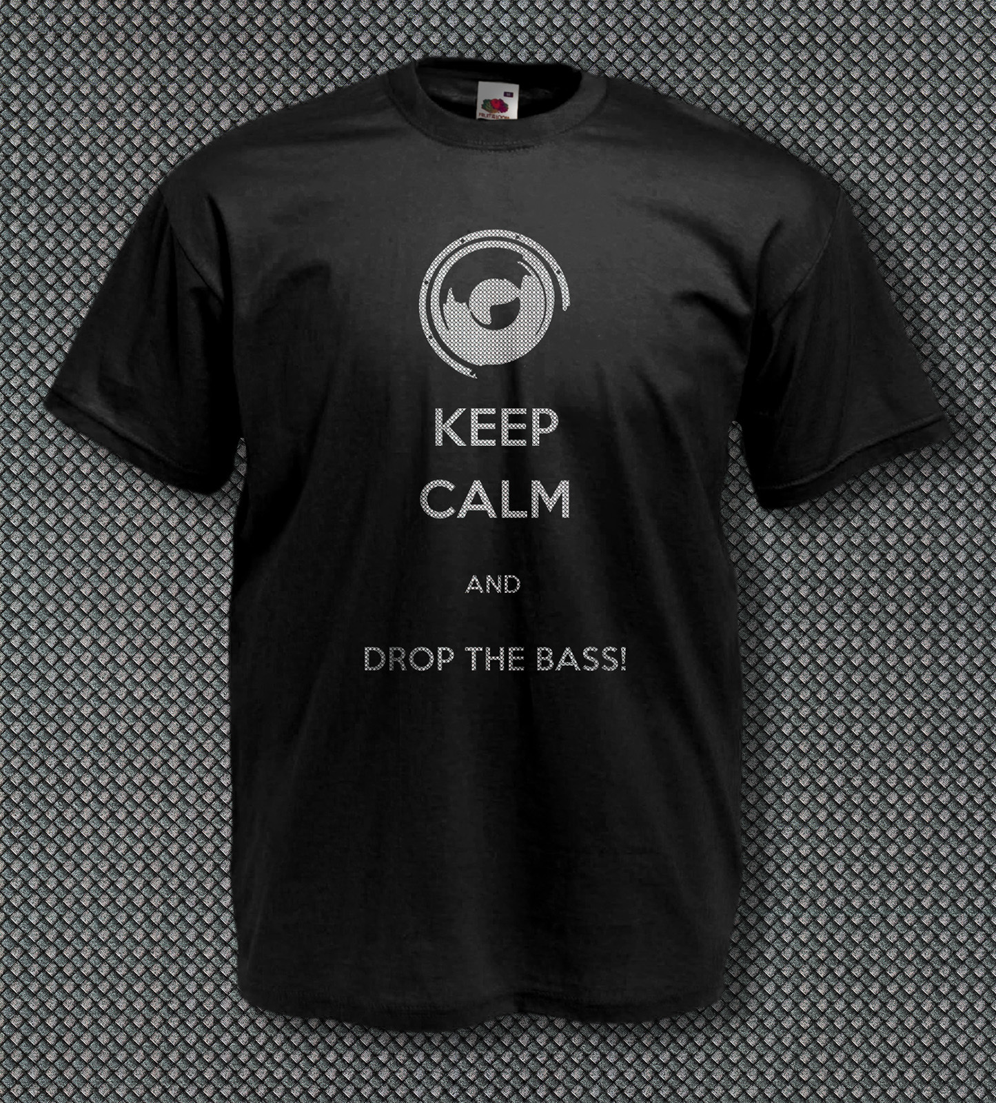 Keep Calm and Drop the Bass T shirt COOL CARBONIUM SILVER Dub Step Drum ...