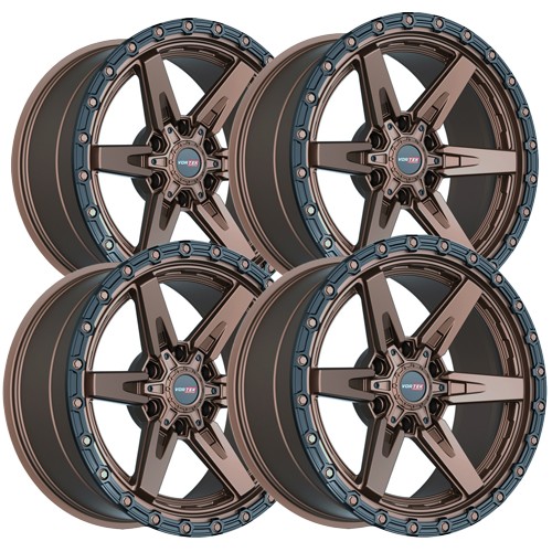 (Set of 4) Vortek VRT-602 20x9 6x135/6x5.5" +20mm Bronze Wheels Rims 20 ...
