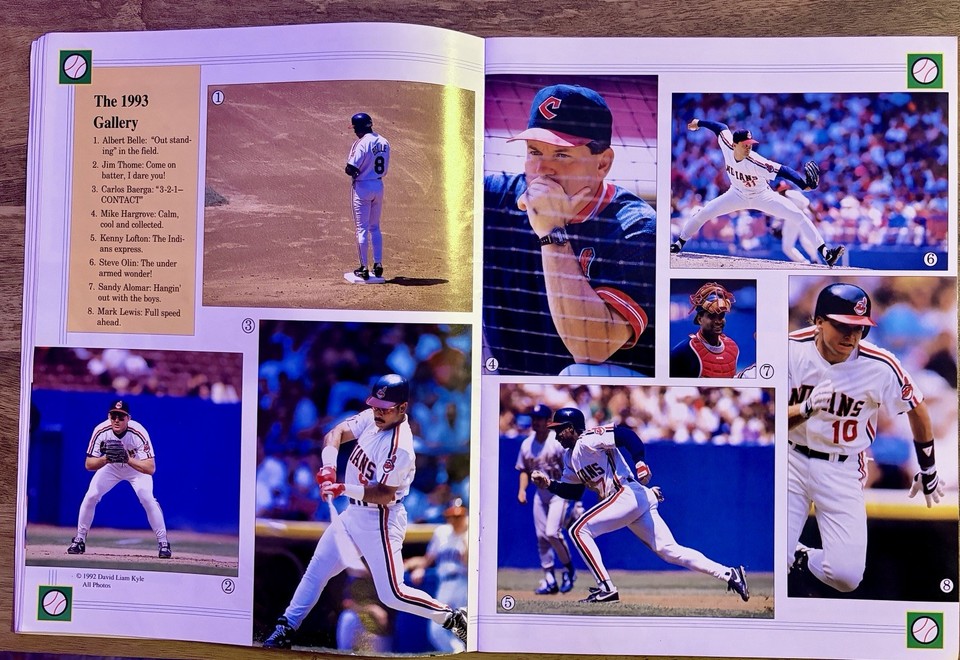 1993 Cle Indians Spring Training Program W/autographs: Bob Feller Sandy ...