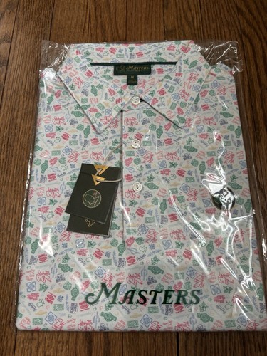Rare Masters 2025 Berckmans Place Icons Golf Polo White Print Size M | eBay