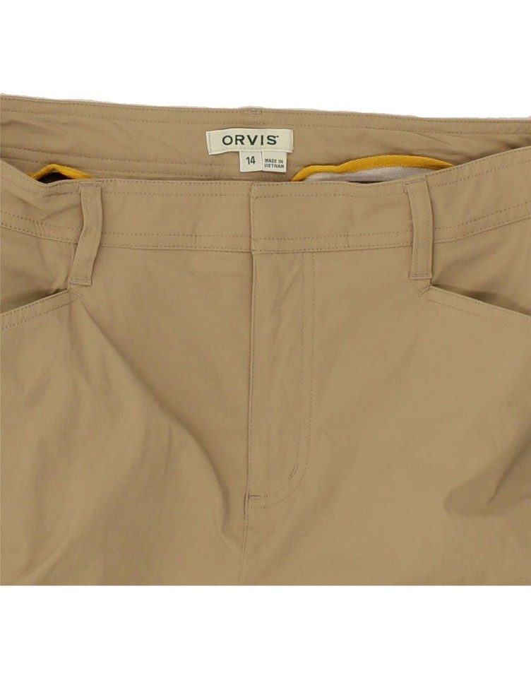 ORVIS Womens Slim Casual Trousers UK 14 Large W32 L26 Beige Nylon CB71 ...