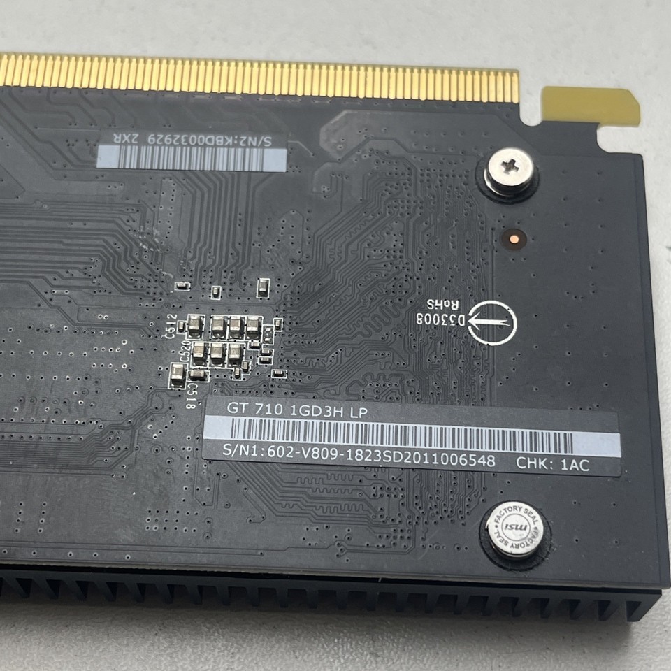 MSI GeForce GT 710B 1GB Graphics Card , HDMI, DVI, VGA | eBay UK