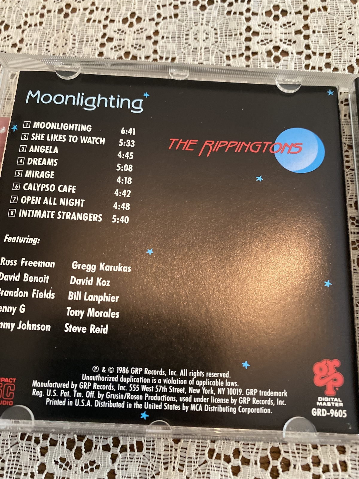 The Rippingtons CD Jazz Moonlighting 1980s 8 Song Debut Studio Album ...