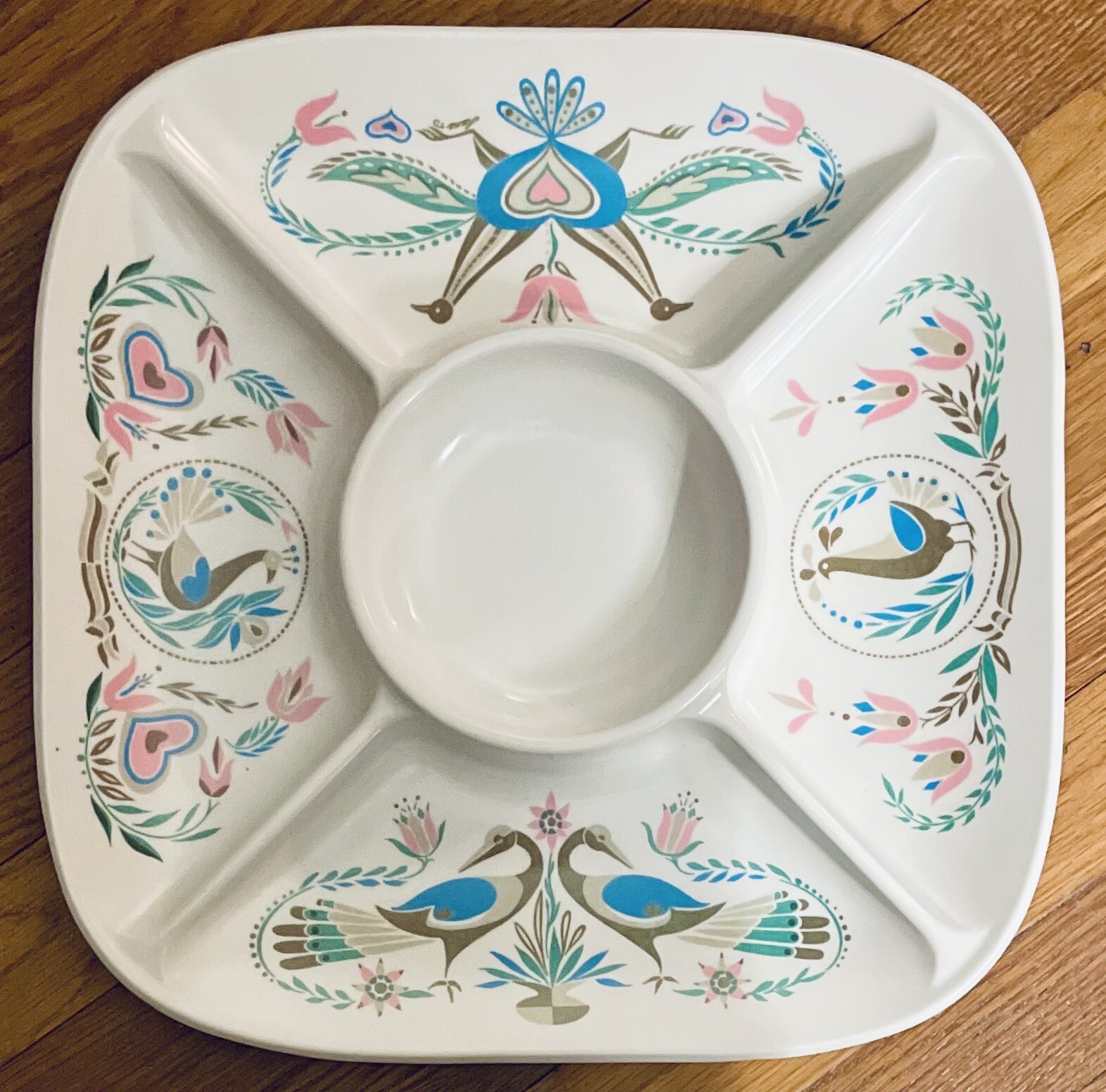 Vintage Waverly Products Penna Dutch Tray Melamine Snack Serving ...