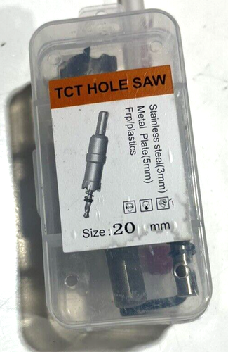 TCT Carbide Tipped Holesaw Stainless Steel Metal Hole Cutter Bit 20mm ...