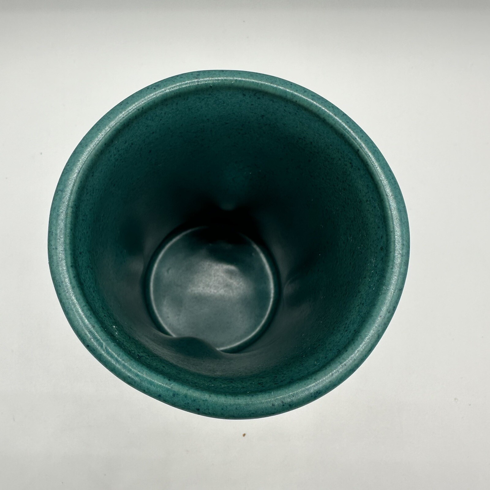 Walt Glass Studio Pottery 5.5" Handless Cups, Turquoise Drip Glaze EUC ...