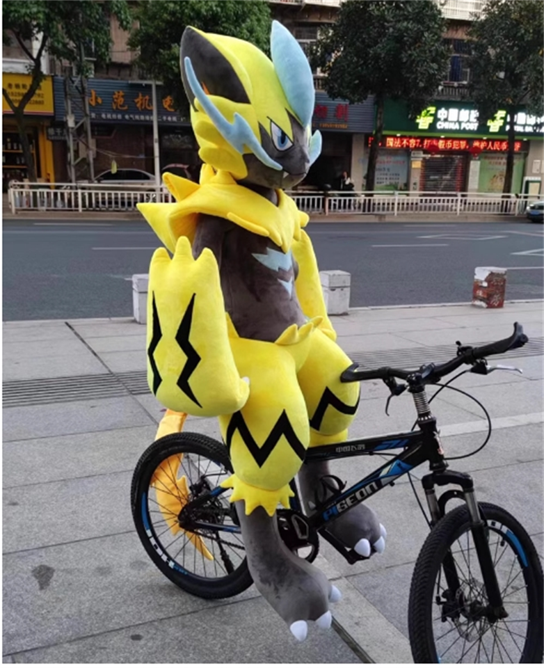 Anime Giant Zeraora 75/160cm Plush Doll Pillow Cosplay Stand Stuffed ...