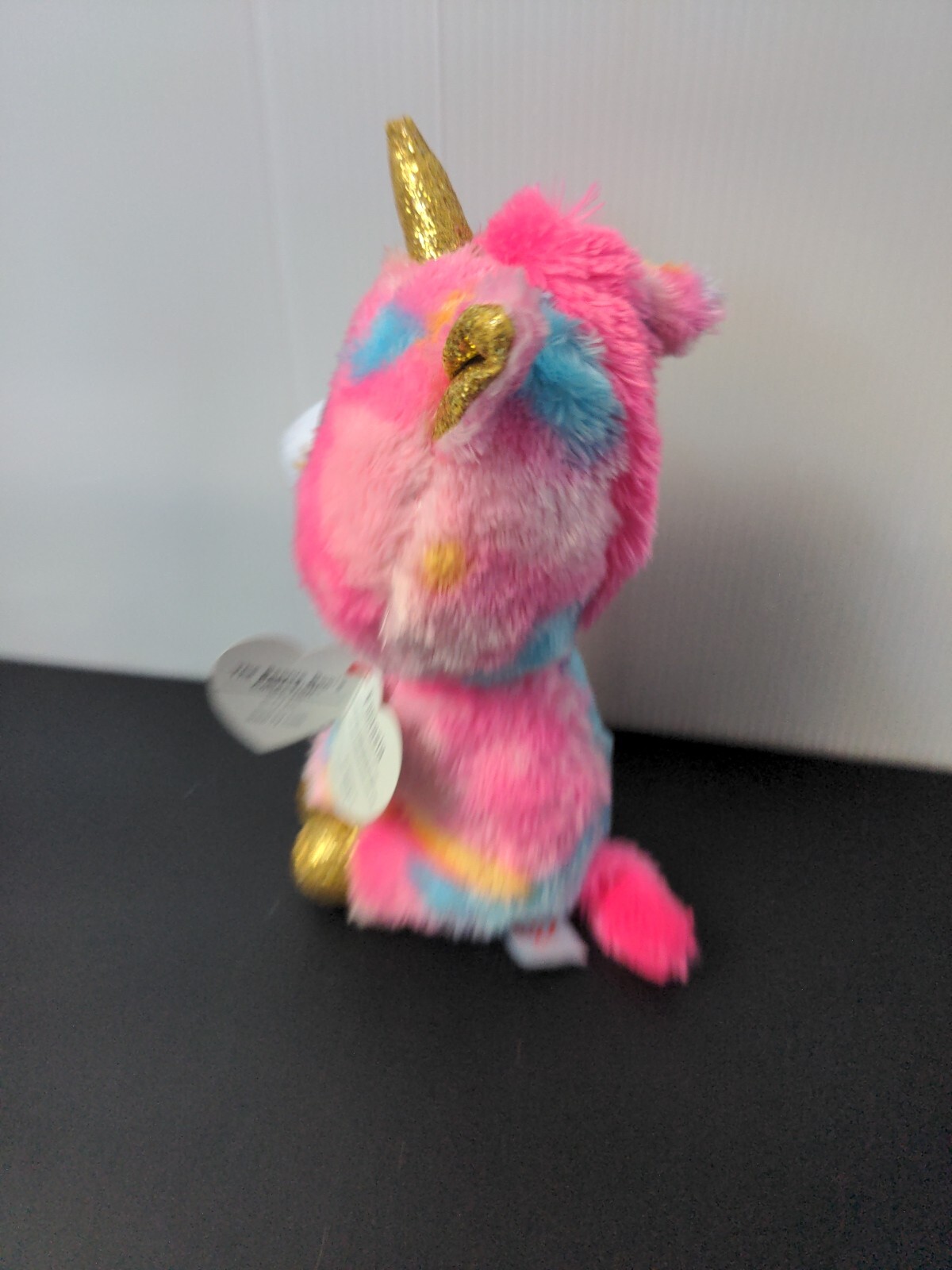 TY Beanie Boo Colourful Unicorn, Fantasia DOB May 8, 6 Inch Glitter ...