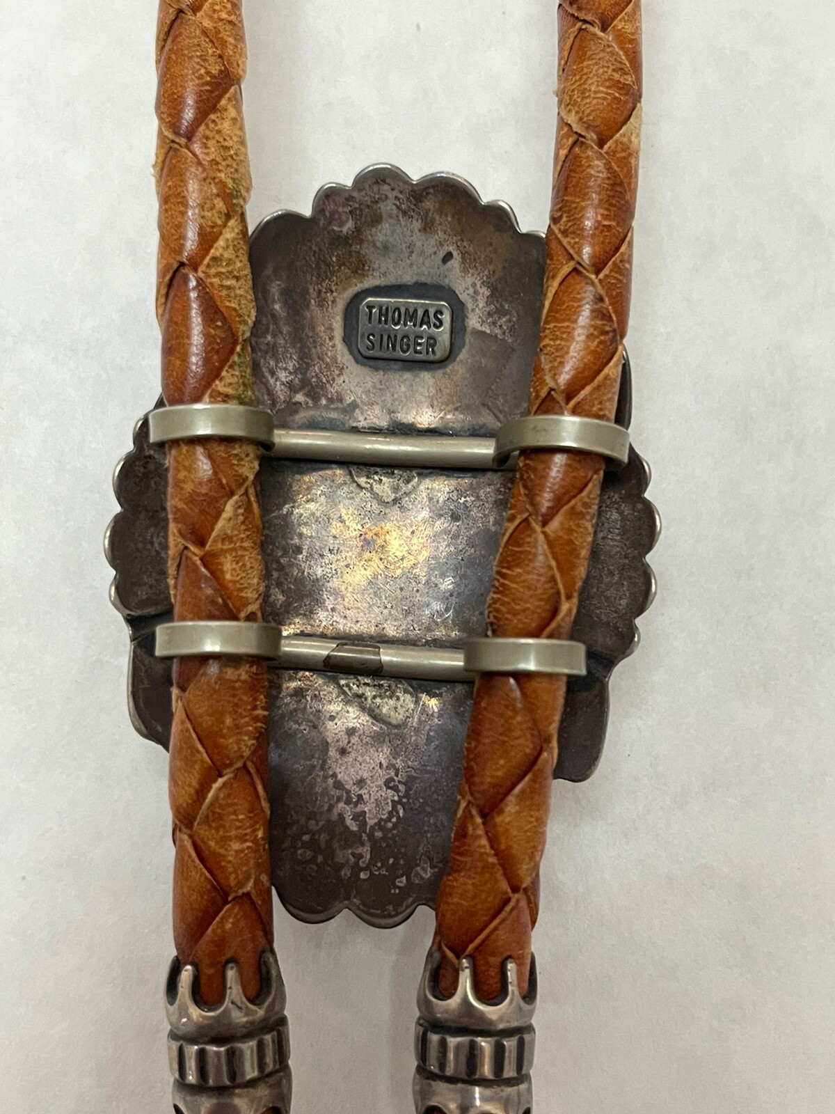 Vintage Thomas Singer Large Turquoise Sterling Silver… - Gem