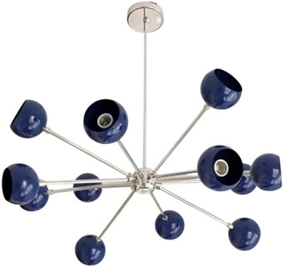 Brass Sputnik 12 Light Shade Chandelier Light Fixture Mid Century ...