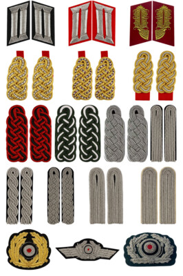WW2 OFFICER COLLAR TABS SHOULDER BOARDS MULTIPLE STYLES AVAILABLE | eBay