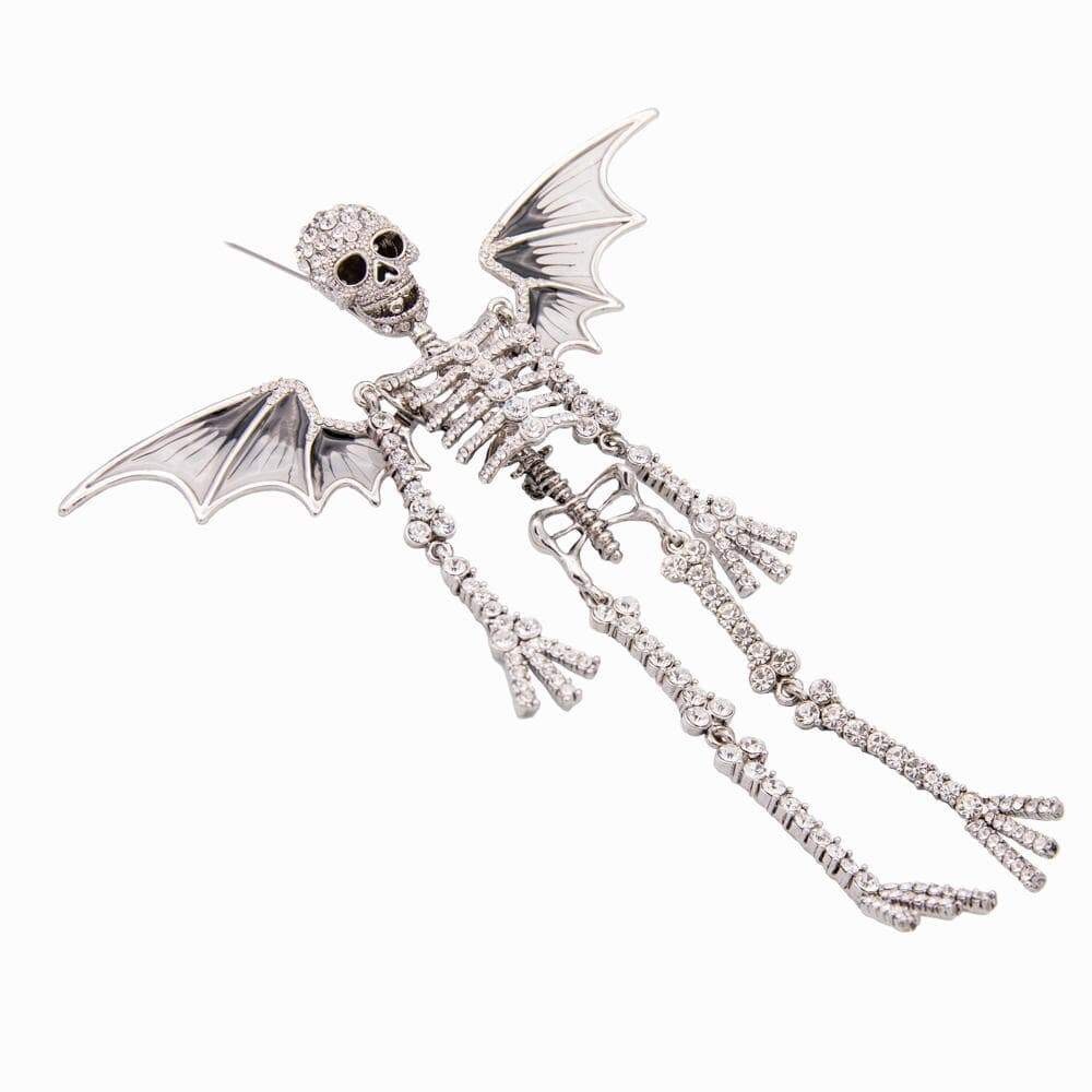 Butler and Wilson Large Crystal Skeleton With Wings Brooch New | eBay UK