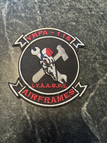 USMC MARINES VMFA (AW) 115 PATCH HAWKS SQUADRON RARE VTG Airframes ...