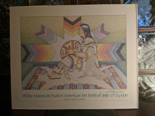 Duke Wassaja Sine Apache 'White Shell Woman' SIGNED Native American Art ...