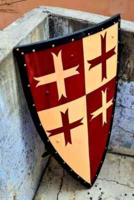 Templar Crusader Knight Medieval Shield Red Cross Armor Cosplay Props ...