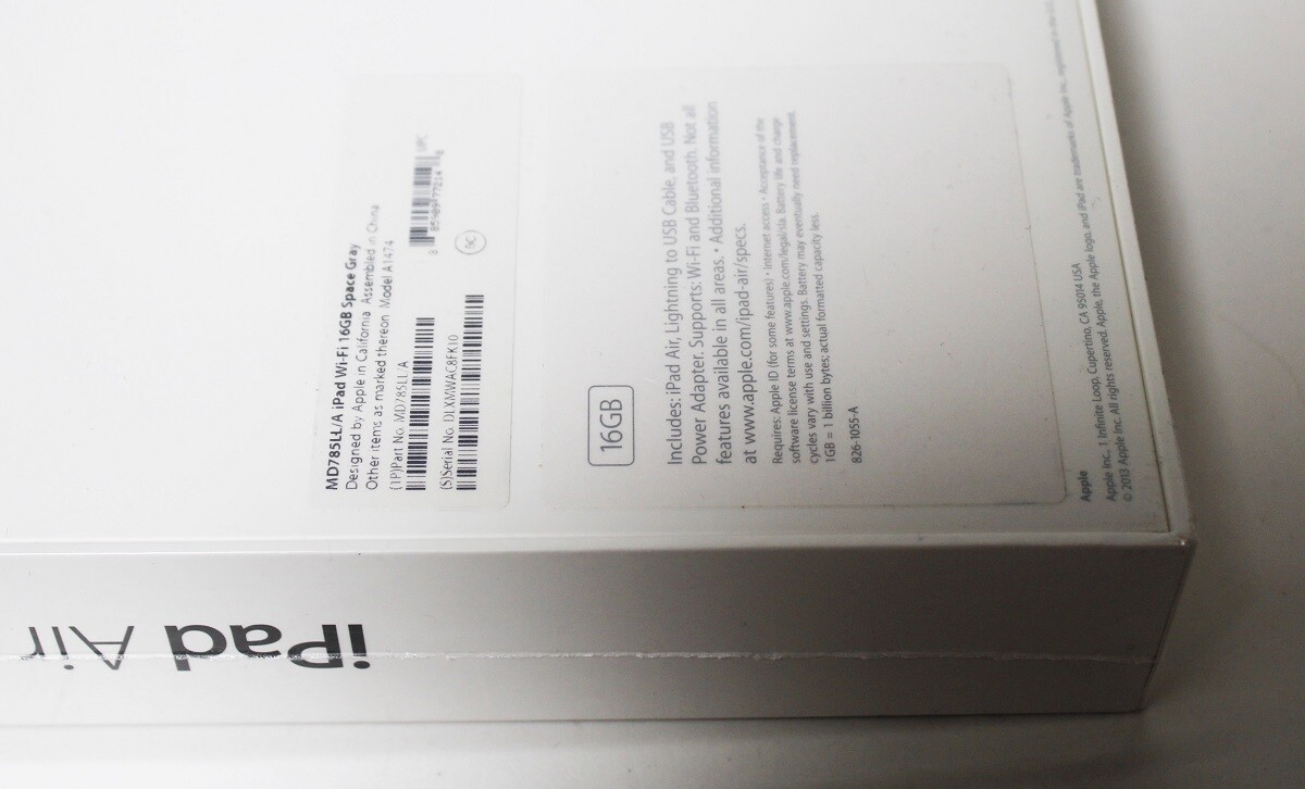 Ipad Air 2 Box Back