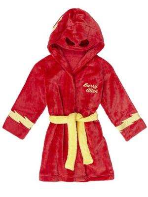 DC Comics Boys The Flash Red Plush Robe Size 2T 3T 4T 4/5 6/7 8 10/12 ...
