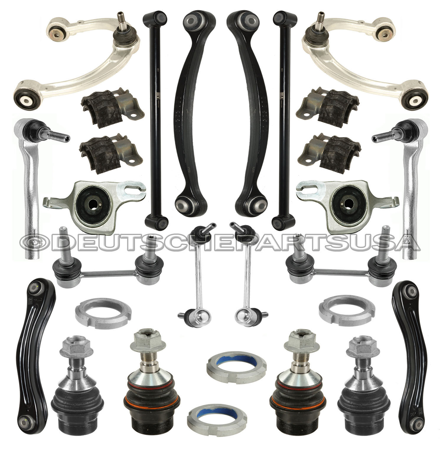 Mercedes W164 FRONT + REAR Control Arms Ball Joints Bushings SUSPENSION ...