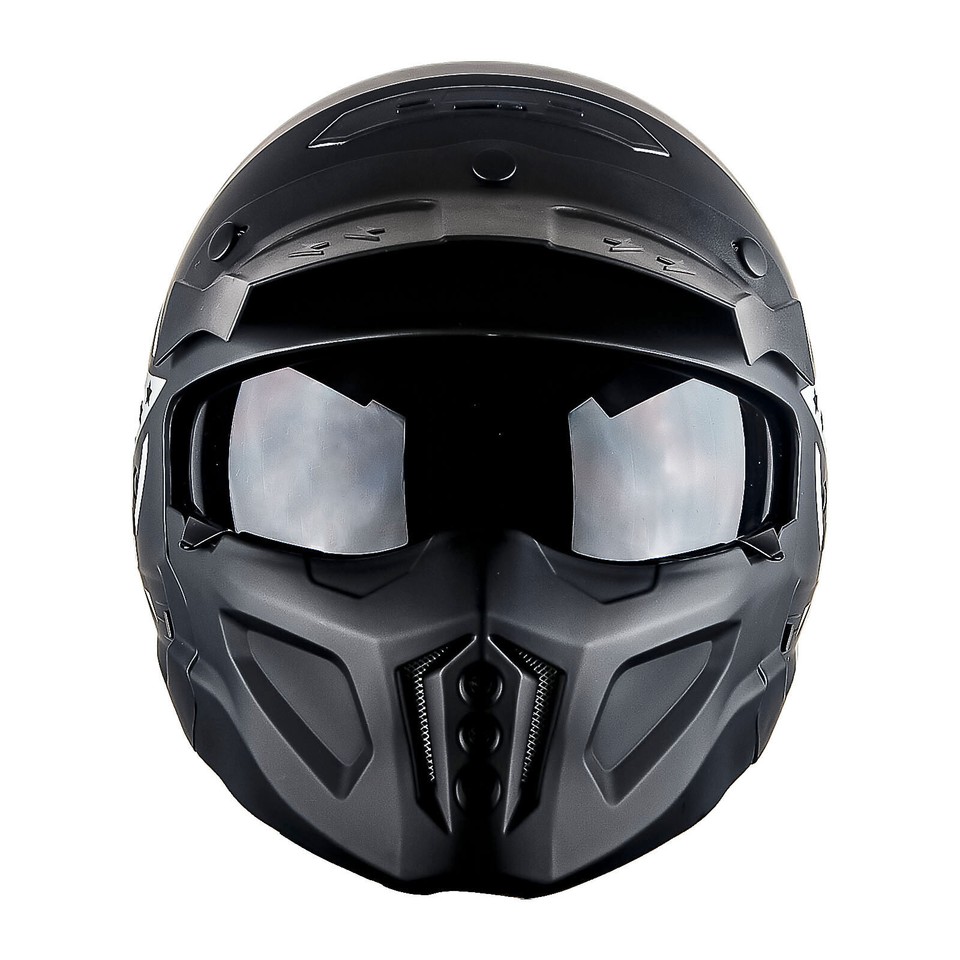 1Storm Motorcycle Full Face Helmet Open Face Helmet with Smoked Shield ...