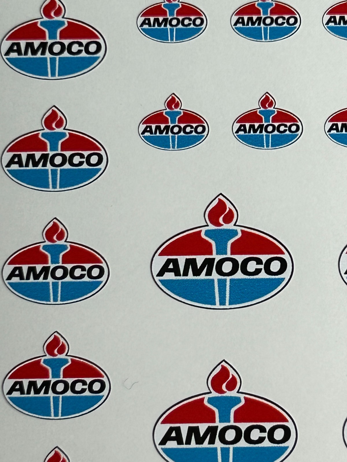 HO Scale Amoco Gas Oil Signs 2mil Vinyl Die-Cut Peel N Stick Stickers ...