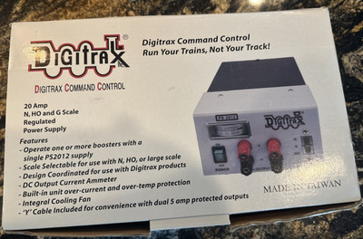 Digitrax PS2012 20 Amp Regulated Power Supply for N, HO and G Scale ...