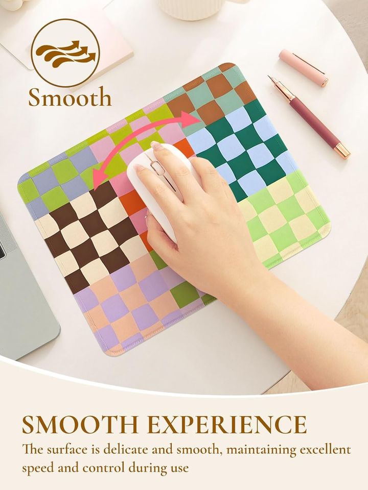 Cute Colorful Mouse Pad,Retro Checkered Pattern Mousepad,Square ...