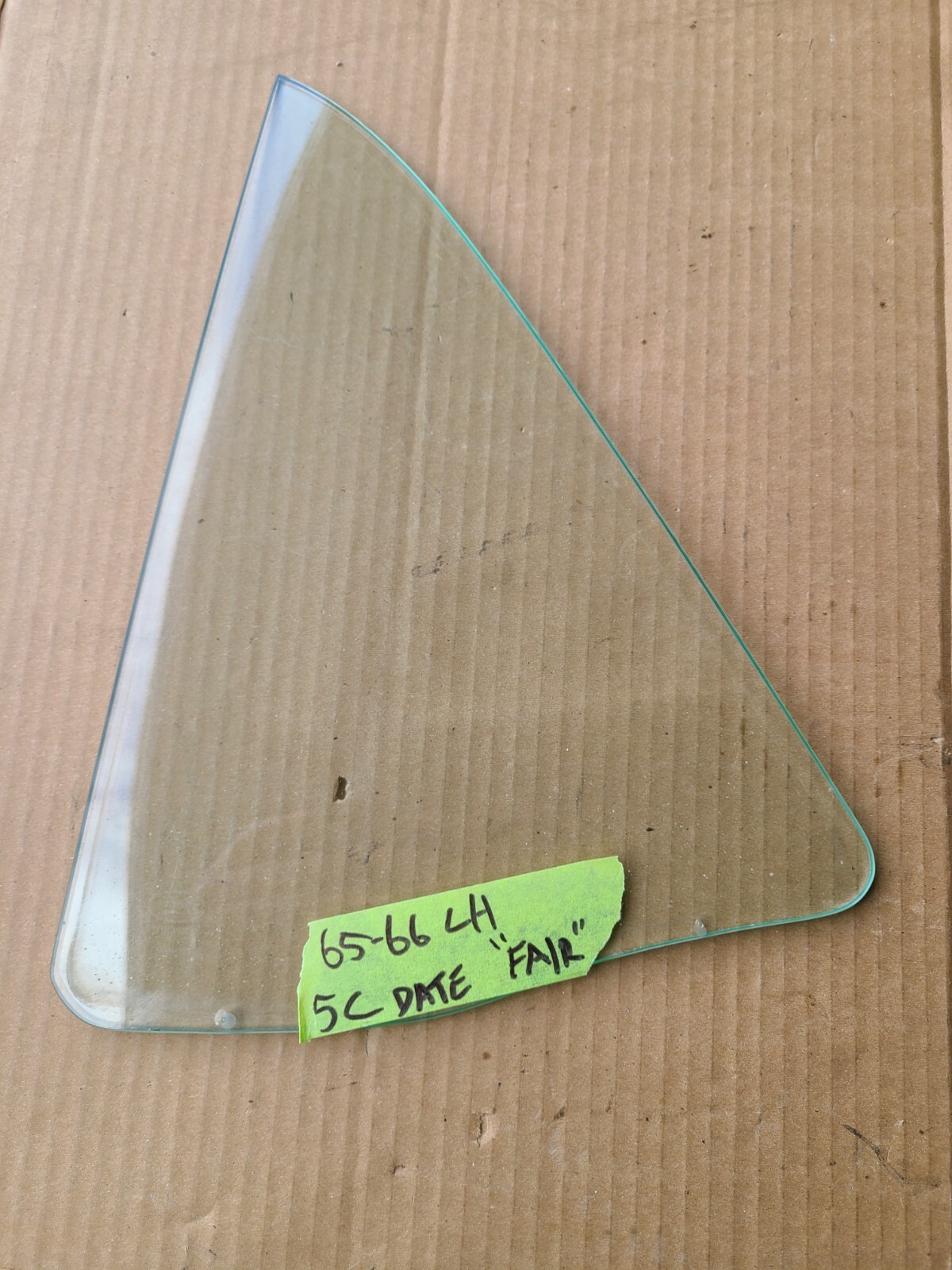 1965 1966 OE Ford Mustang Coupe LH Quarter Window Glass Carlite Clear ...