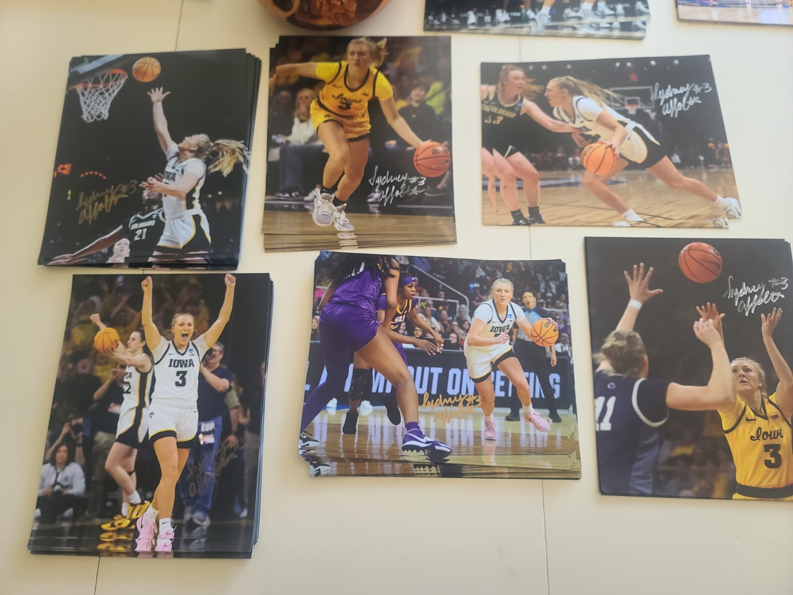 Signed 8x10 Of Iowa Hawkeye Basketball Star Sydney Affolter | eBay