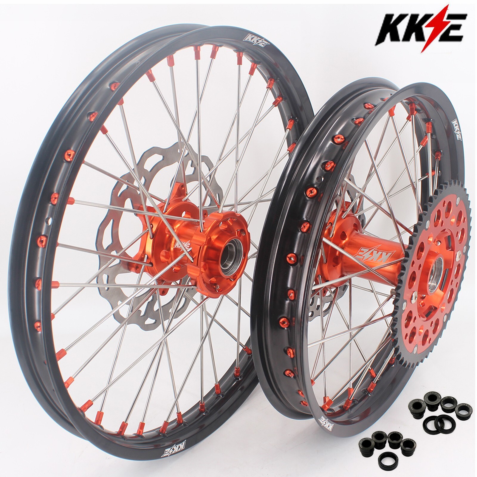 KKE 21/18 CNC Wheels for 2003-2024 KTM EXC F MXC 125 250 450 530 ...