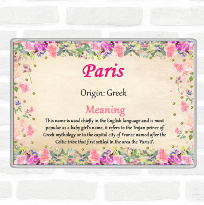 Paris Name Meaning Jumbo Fridge Magnet Floral | eBay UK