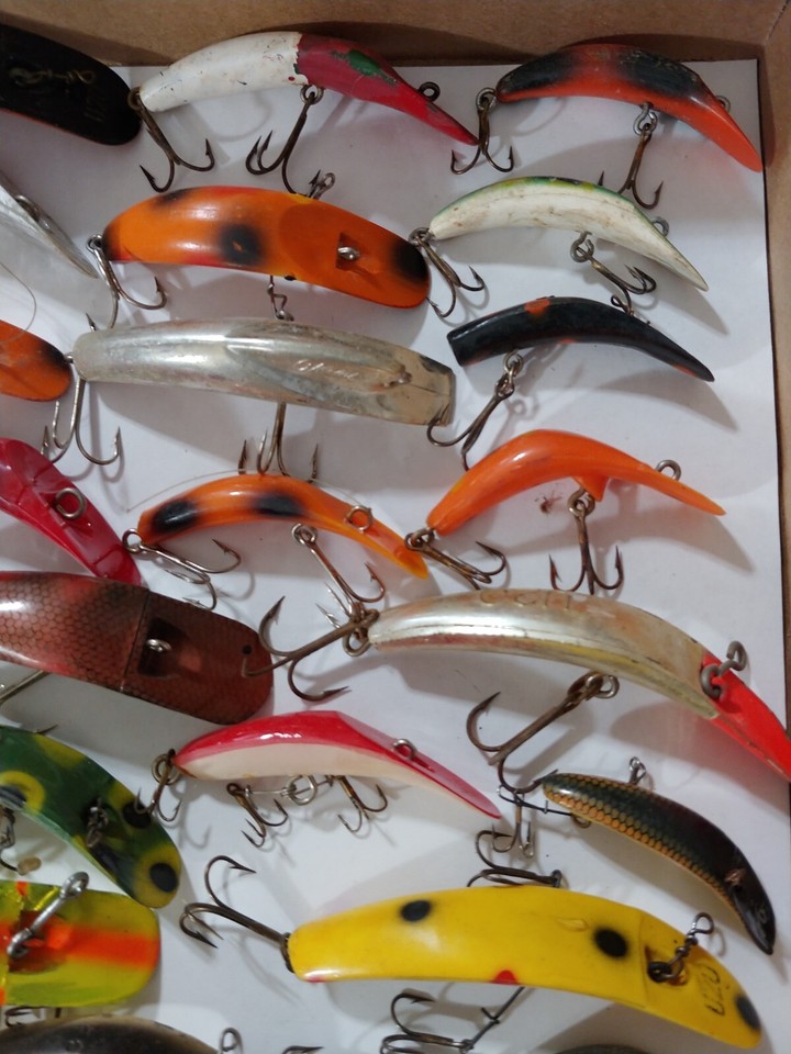 Lot of 40 Beater Fisher Crankbait Fishing Lures Kwikfish Flatfish and ...