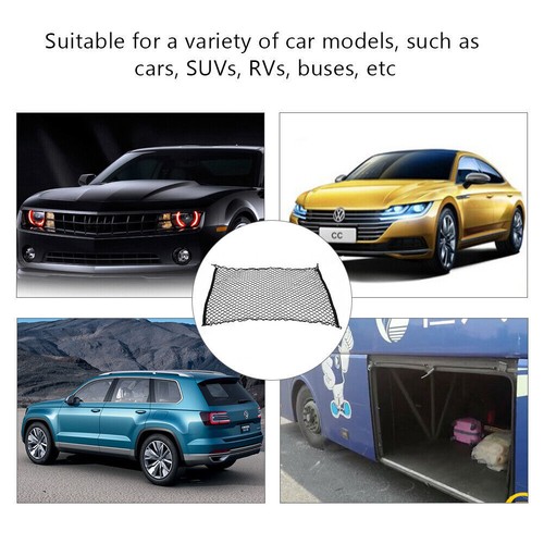 70*120cm Car Rear Trunk Luggage Cargo Organizer Elastic Net Mesh Holder ...