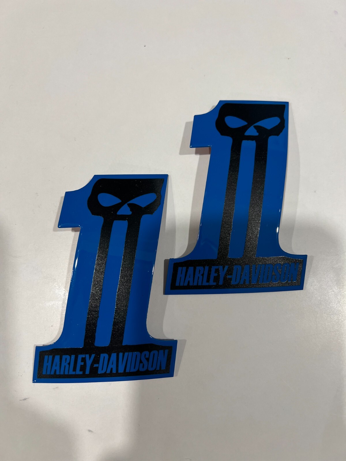Custom metal tank emblems, Harley #1 badges with willie g | eBay