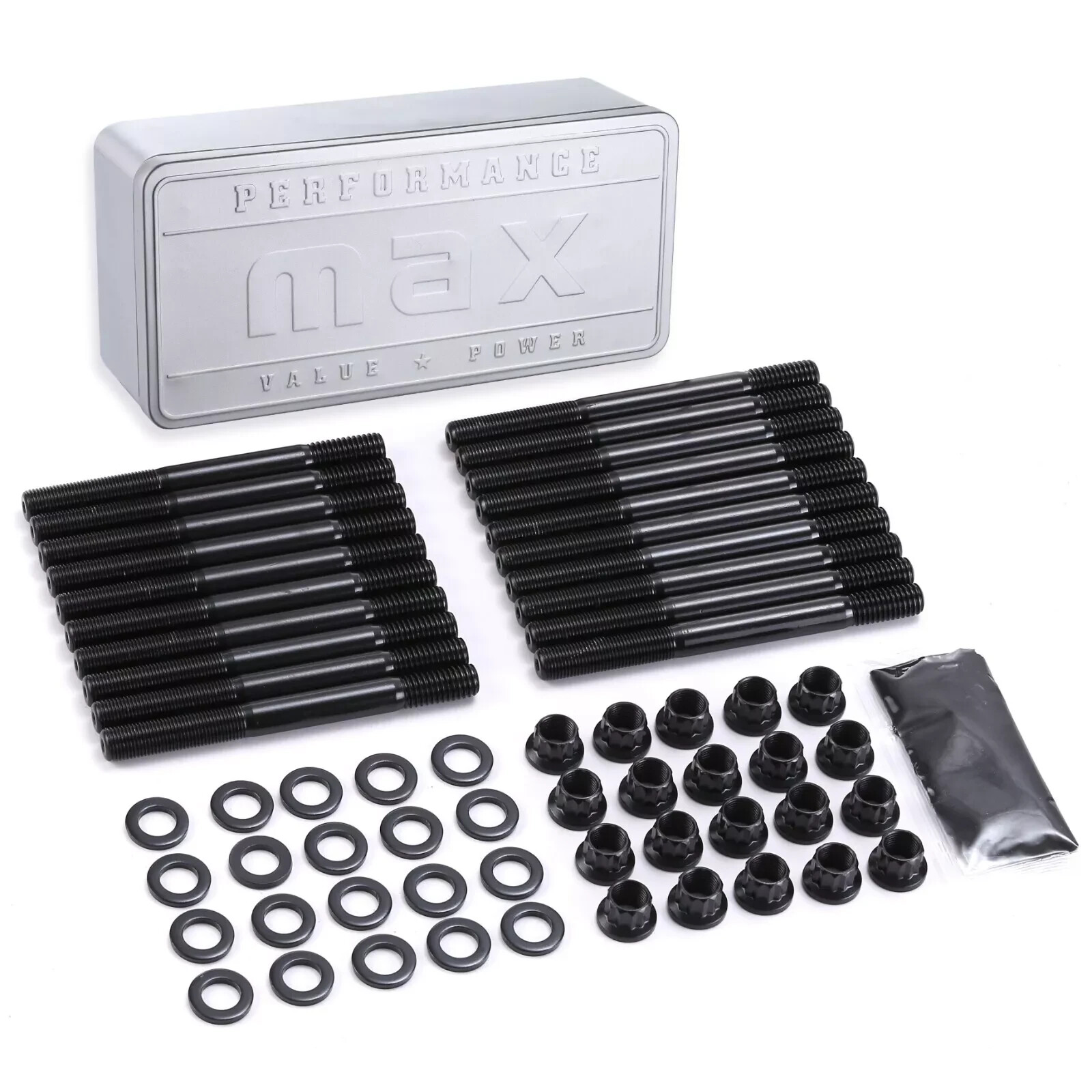 8740 Chromoly-Ford 302 351C Cleveland 12 Point Head Stud Kit [Suits 2V ...